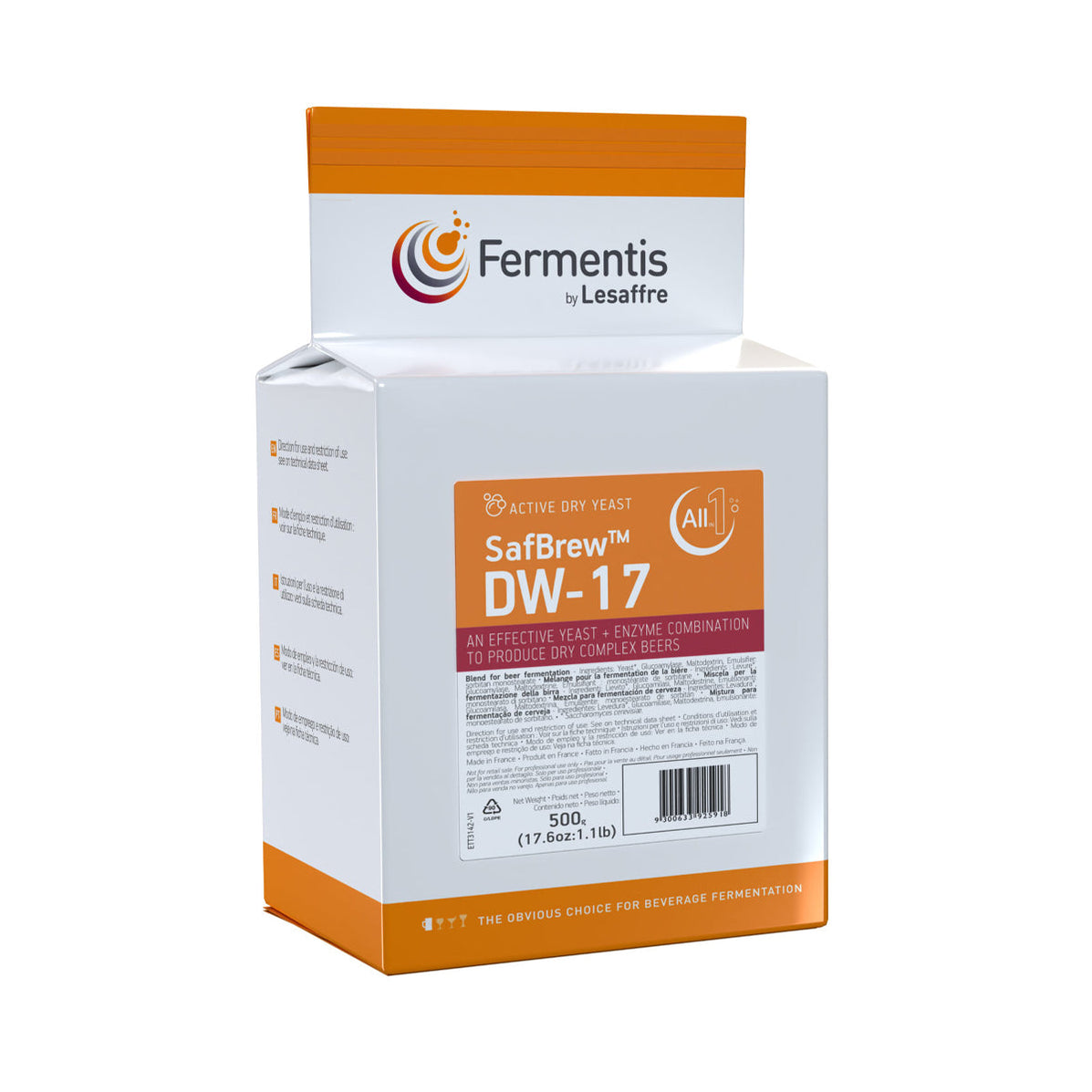 Fermentis | SafBrew™ DW-17 Dry Yeast (500g Brick) — floridabrewing