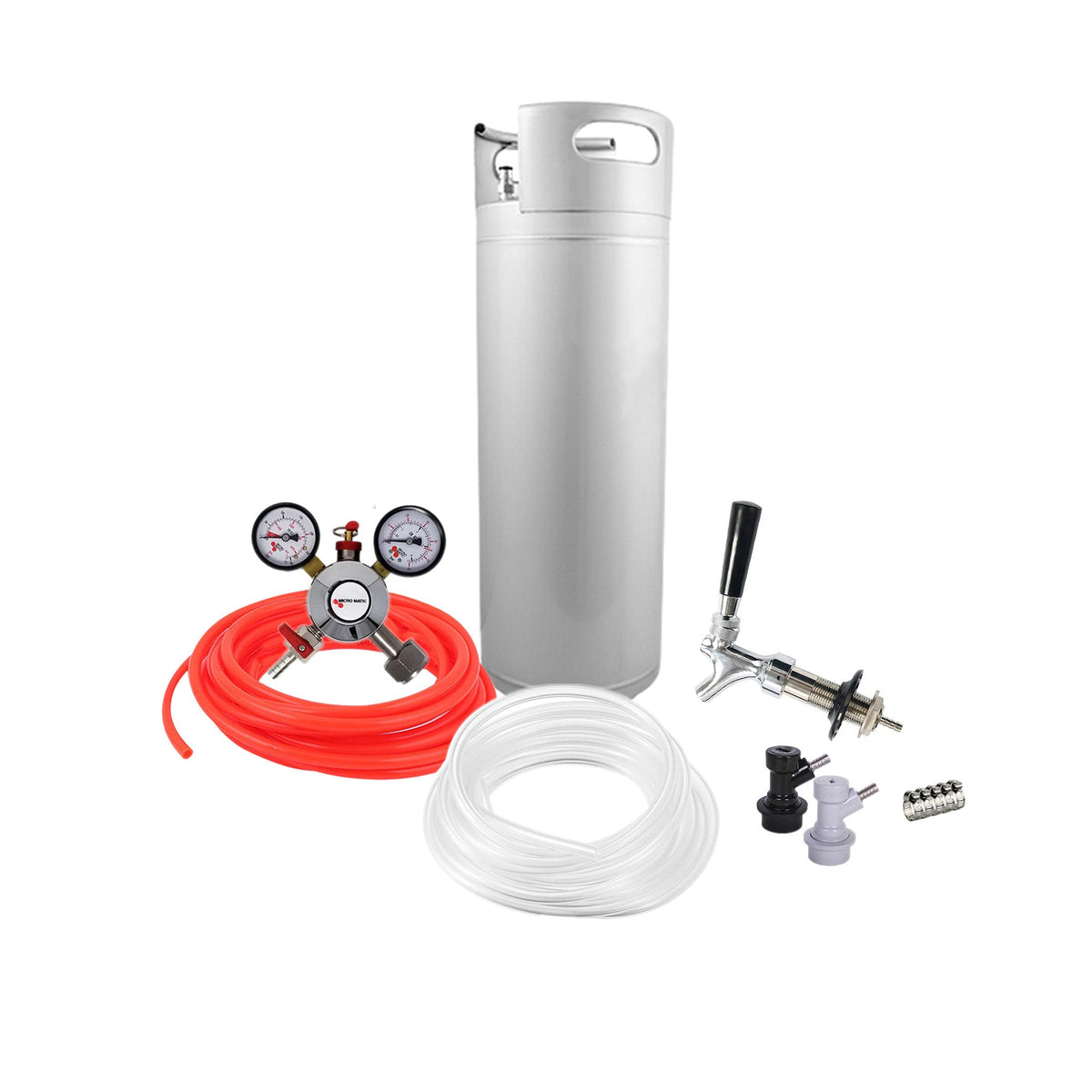 Ball Lock Homebrew Kegging Kit with 5 Gallon Cornelius Keg, Beer Shank ...